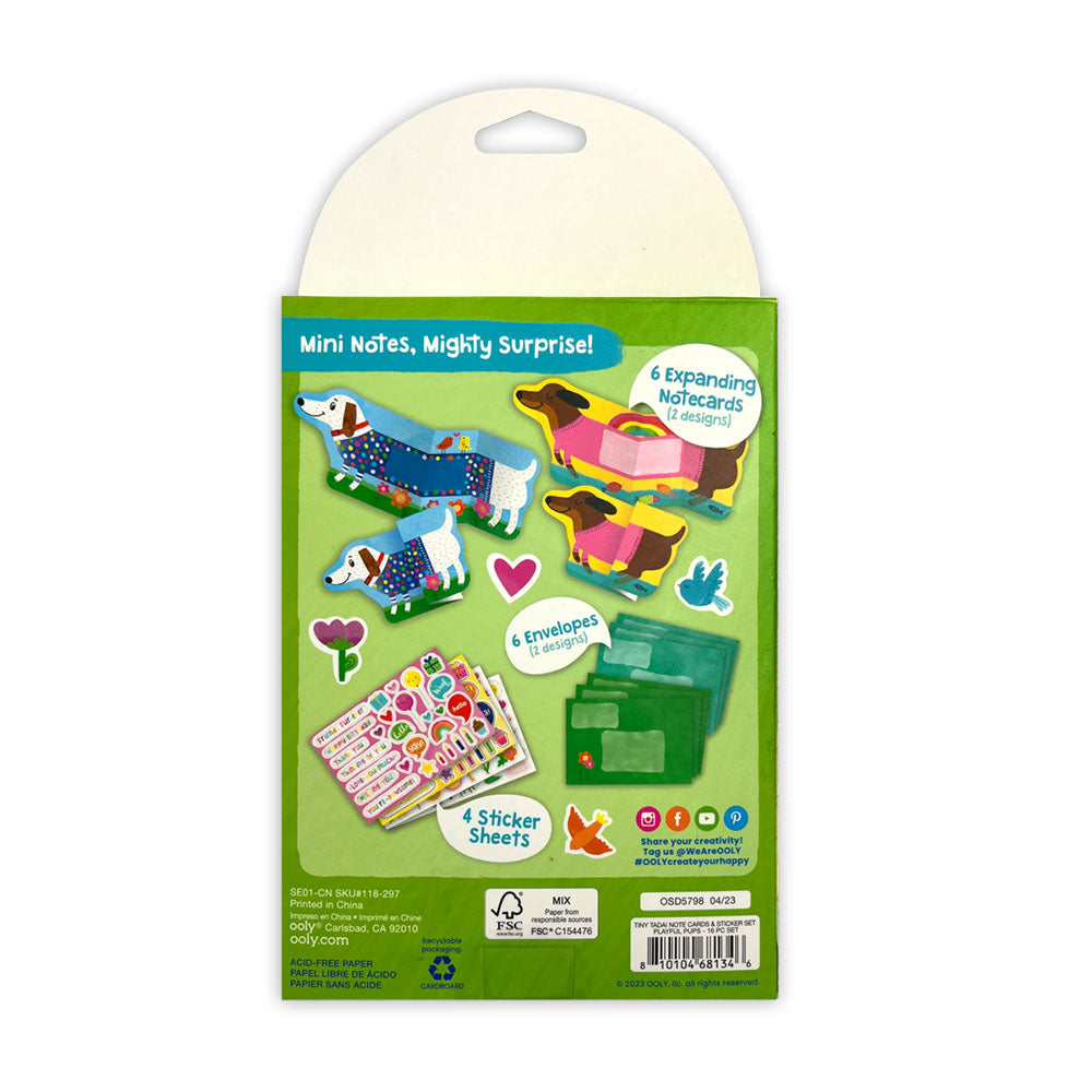 Tiny Tadas! Notecard & Sticker Kit - Playful Pups – Leanna Lin's Wonderland